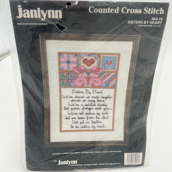 Vintage | Art | Vintage Cross Stitch Embroidery Kit Friendship ...